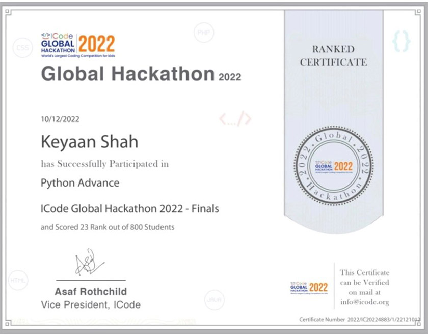 ICode Global Hackathon 2022